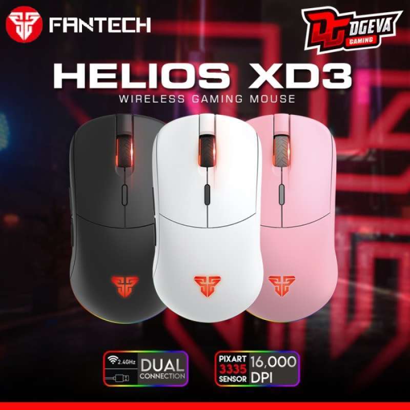 Promo Fantech Helios Xd3 Wireless Rgb Lightweight Gaming Mouse - Putih ...