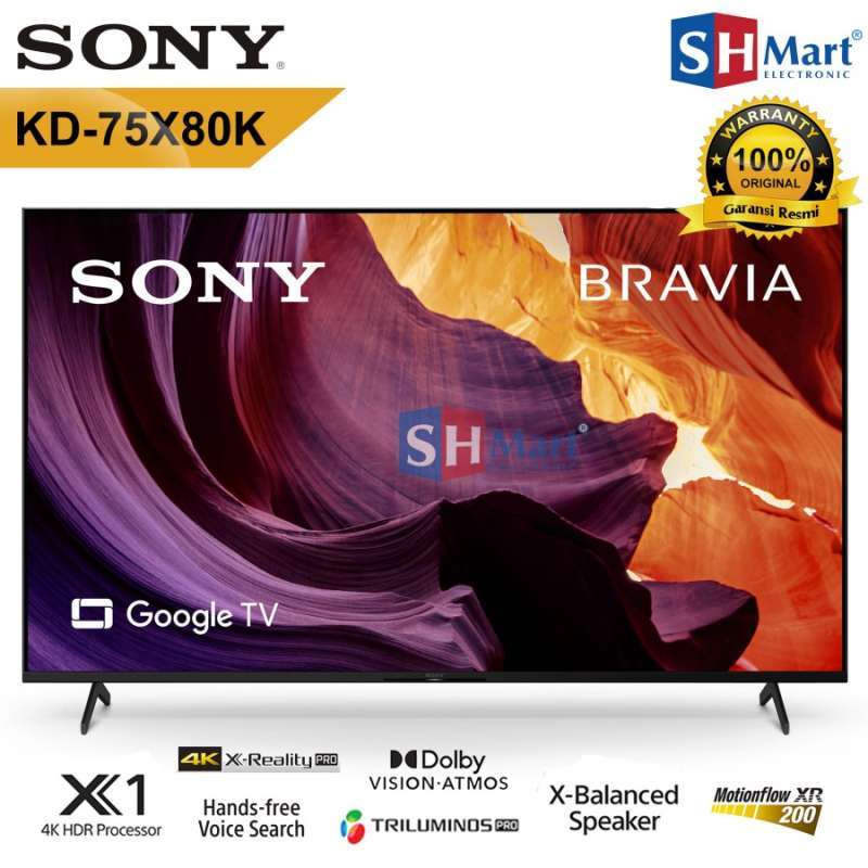 Promo TV SONY 75 INCH KD-75X80K 4K HDR PROCESSOR X1 KD75X80K 75X80K ...