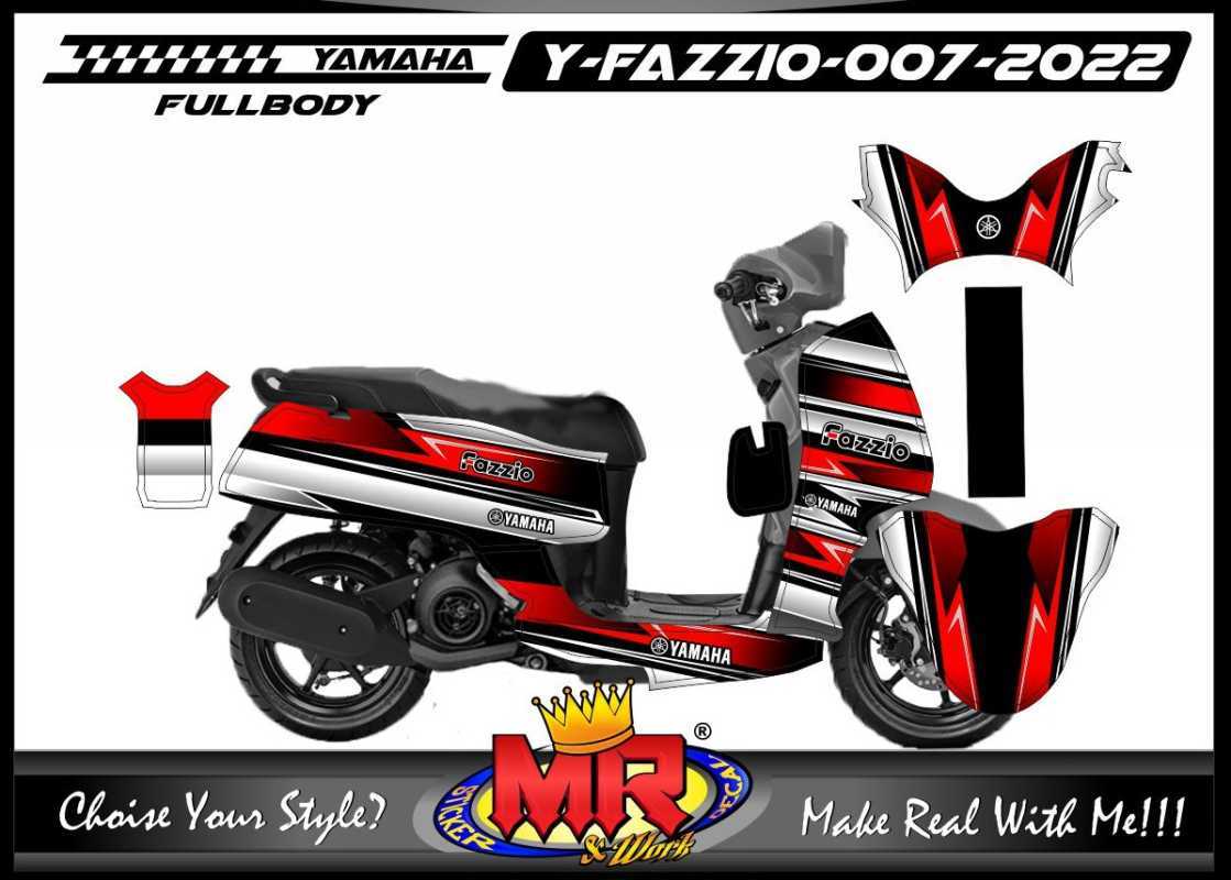 Promo Stiker Fullbody Decal Stiker Motor Yamaha Fazzio Grafis Sporty ...
