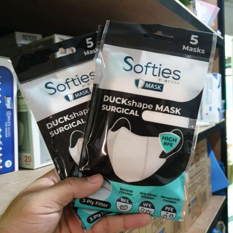 Jual Softies Duckshape Mask Surgical 5s / Softies Duckbill 3 Ply Isi 5 ...