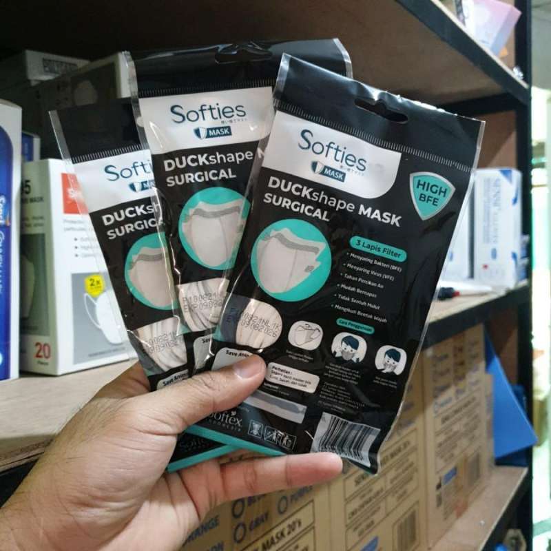 Jual Softies Duckshape Mask Surgical 5s / Softies Duckbill 3 Ply Isi 5 ...