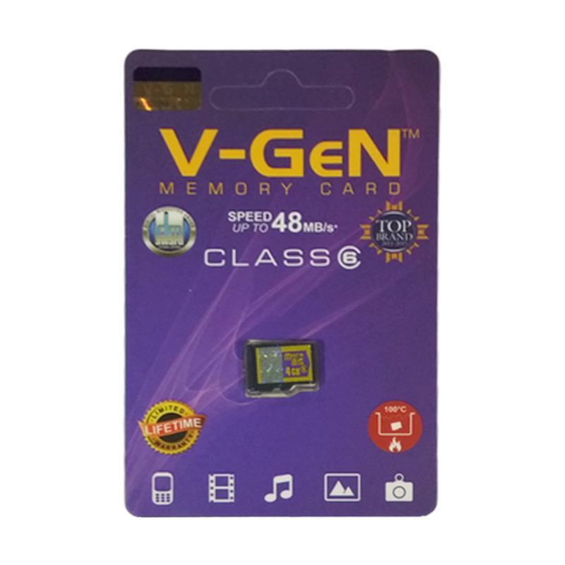 Jual V-GEN MicroSD Class 6 Memory Card [4 GB/ Non Adaptor] - - HITAM di ...