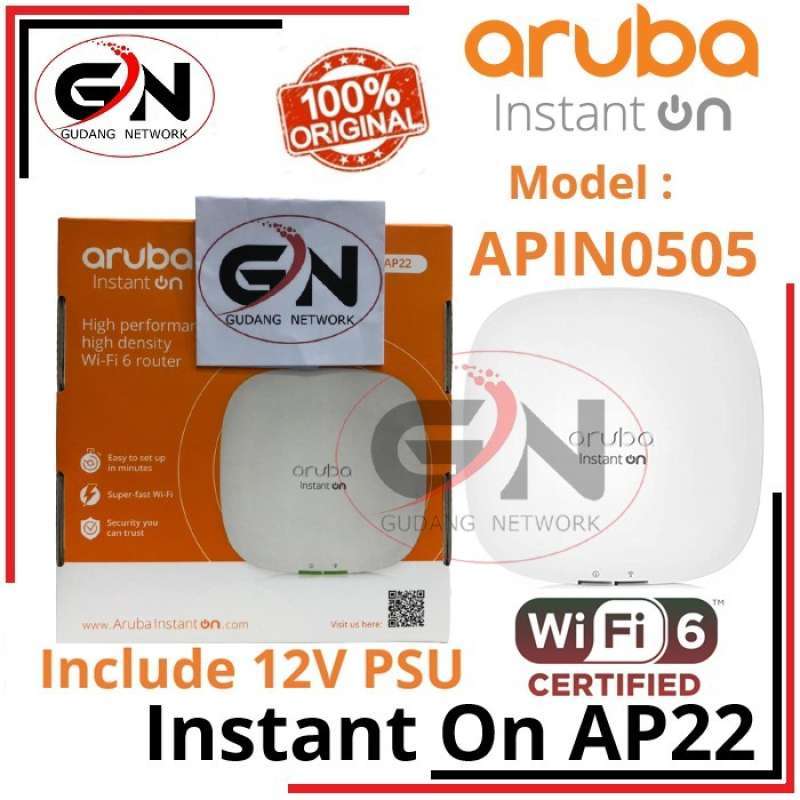 Jual Aruba Instant On R6m50a Ap22 Access Point / Apin0505 Include 12v ...