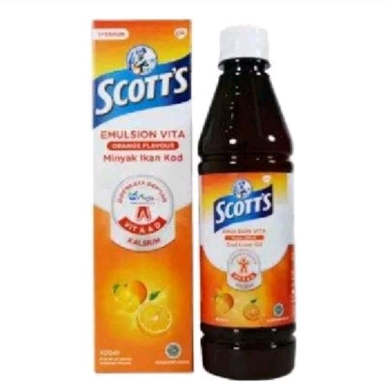 Jual Scotts Emultuin minyak ikan scotts emulsion scot JERUK 400ml ...