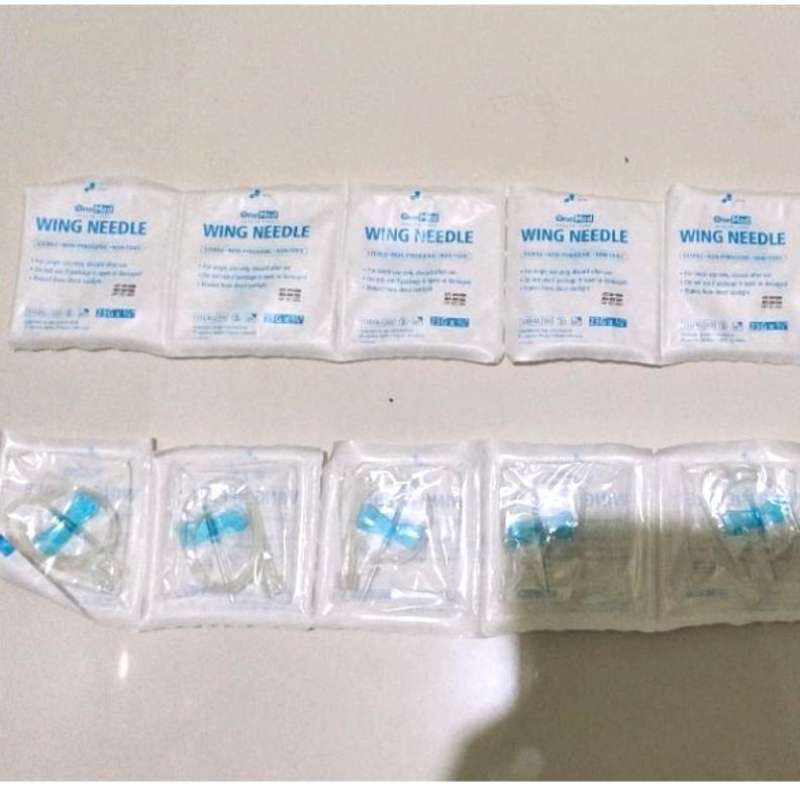 Jual Wing needle jarum infus 23G 3/4 panjang 0.75 inch jarum kupu-kupu di Seller VLexina OLShoP ...