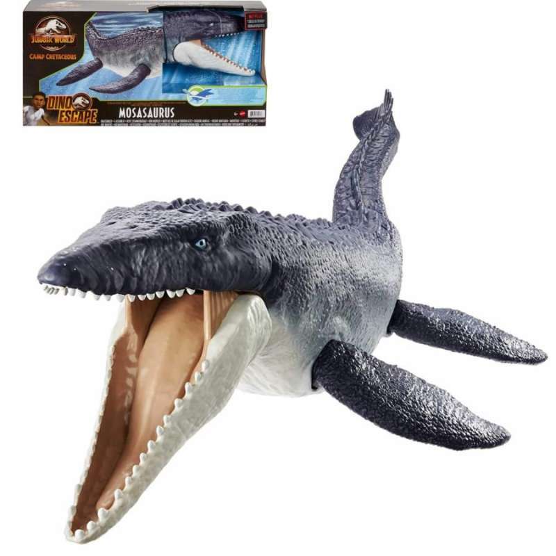 Jual Action figure jurassic world ocean protector mosasaurus giant ...