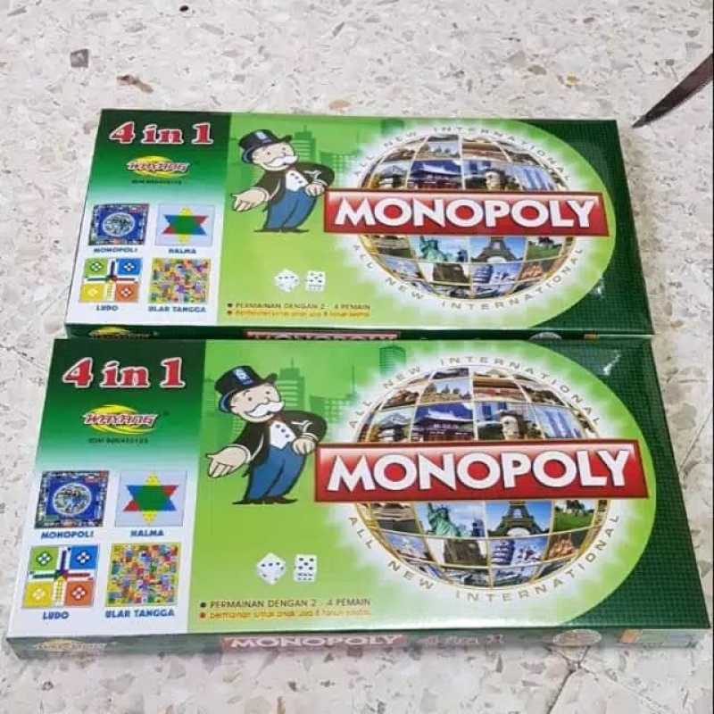 Promo MAINAN MONOPOLY MONOPOLI 4 IN 1 ALL INTERNATIONAL BOARD GAME ...