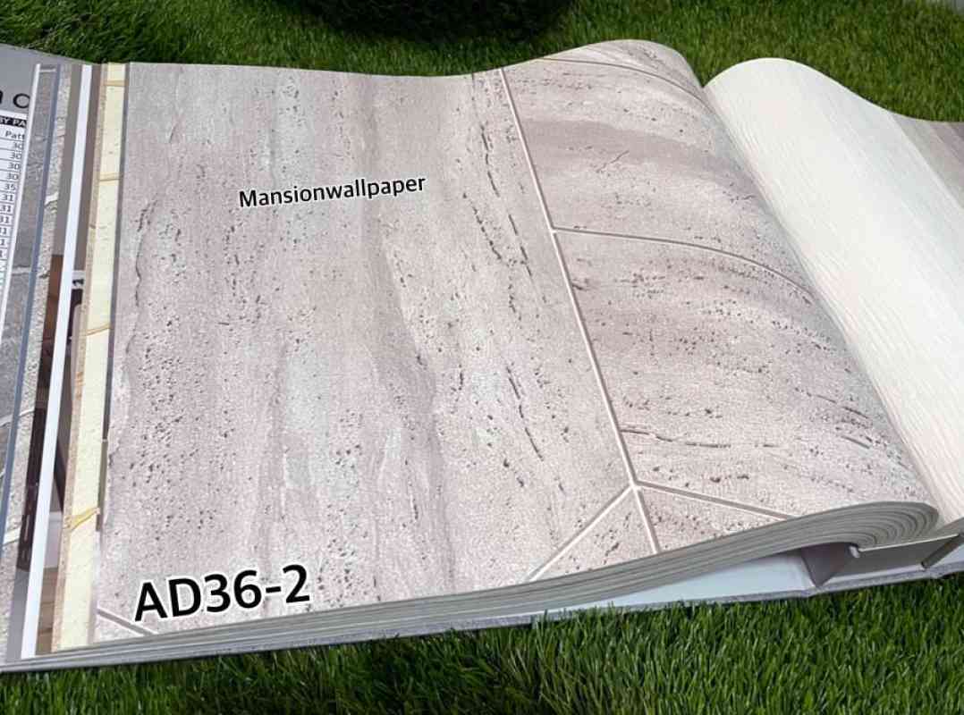 Jual Wallpaper Dinding Geometri Industrial Semen Acian Abu Cream Gold ...