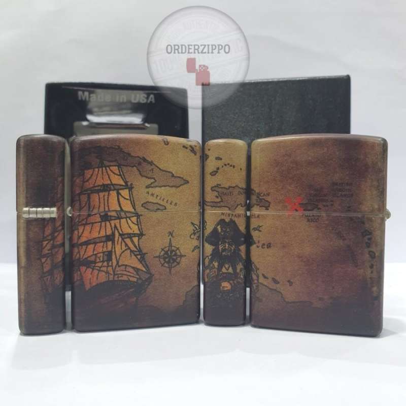 Jual Zippo Original Pirate Ship Design 5 sisi 540 Color 49355 di Seller OrderZippo Original ...