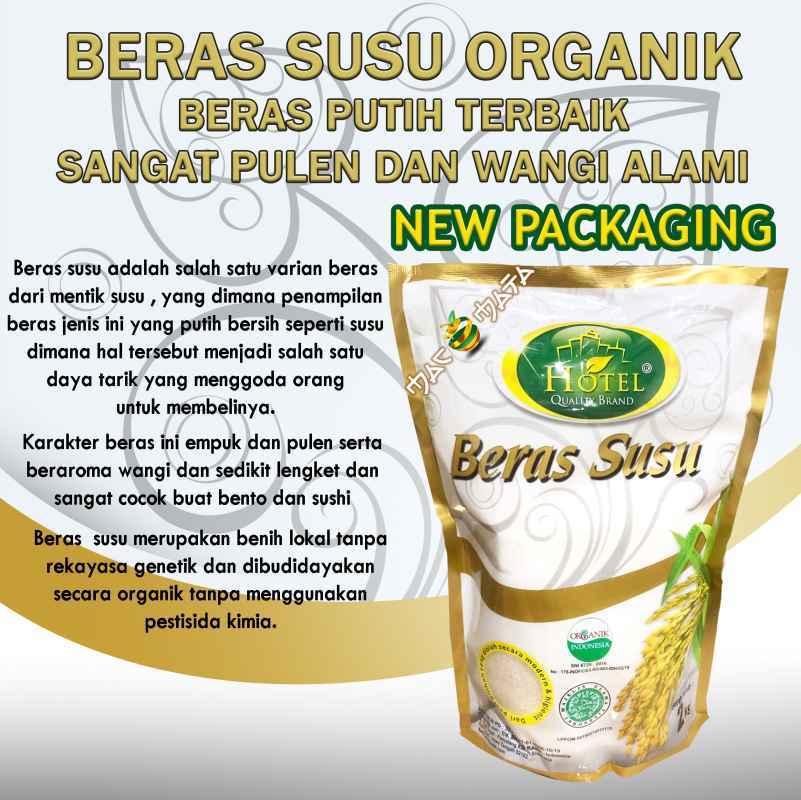 Jual Beras Susu HOTEL Organik 2kg - BERAS HOTEL Organik Susu - Beras ...