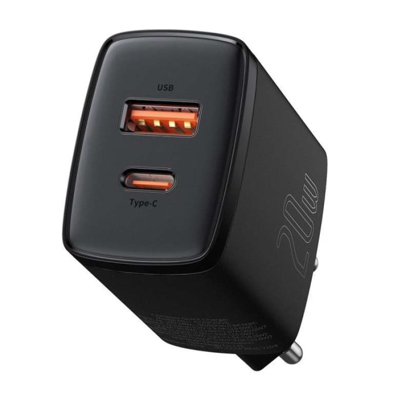 Jual BASEUS CHARGER 2 PORT USB TYPE C+A COMPACT QUICK CHARGING QC PD ...