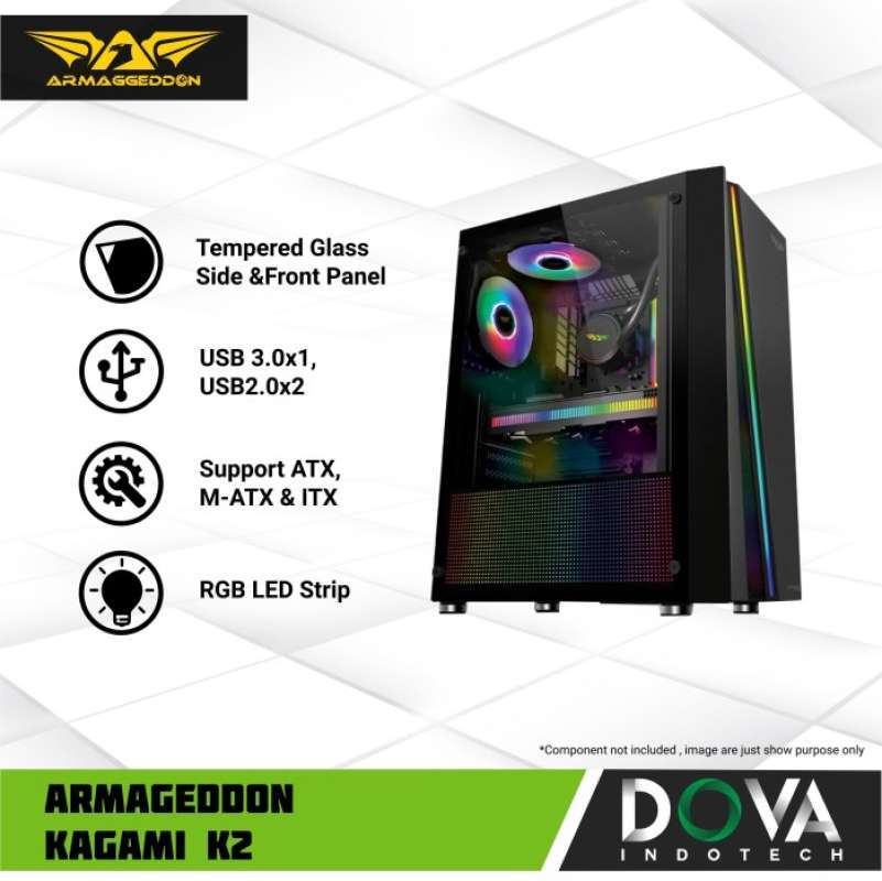 Jual Armaggeddon Kagami K2 Excellent ATX Gaming PC RGB Lightning Effect ...