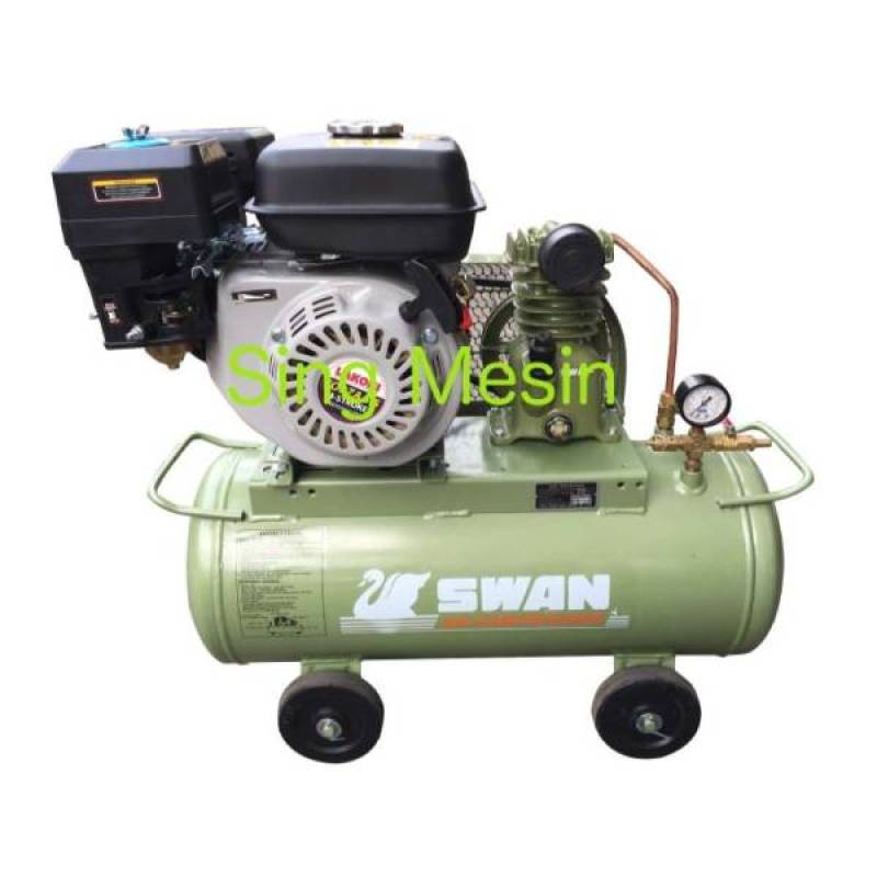 Jual Compressor Angin SWAN 1/4HP Complete Mesin Bensin 5.5 HP di Seller ...