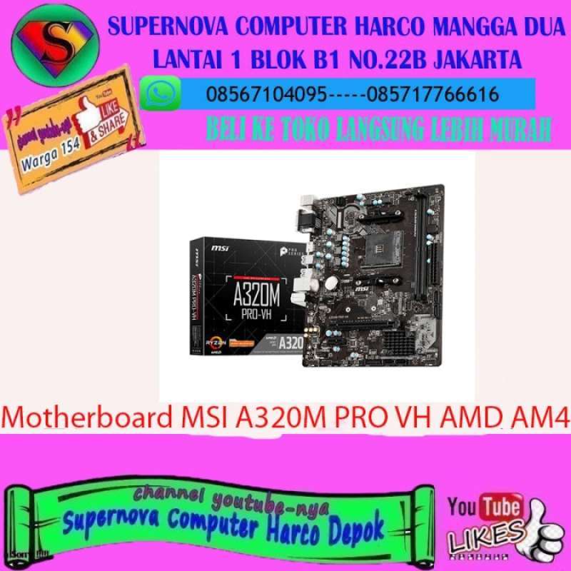 Promo Motherboard Msi A320M Pro Vh Amd Am4 Diskon 12% di Seller Ghanim Shop - Cengkareng Timur ...