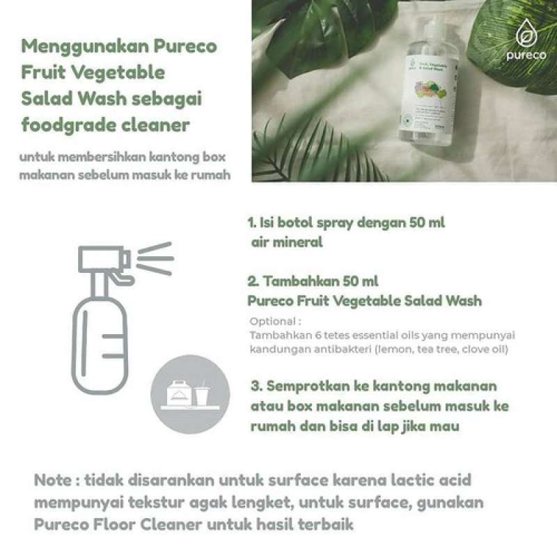 Jual Pureco fruit and veggie wash 250ml sabun pencuci sayur dan buah ...
