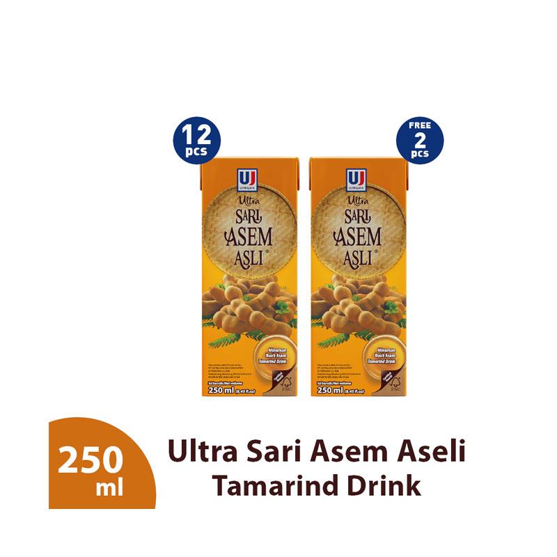Jual Ultra Jaya Paket Sari Asem Asli [250 mL / 12 Pcs] + Free Sari Asem ...