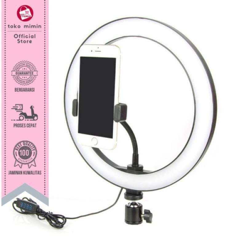 Jual Lampu ring light dengan ukuran diameter 10 cm media live streaming ...