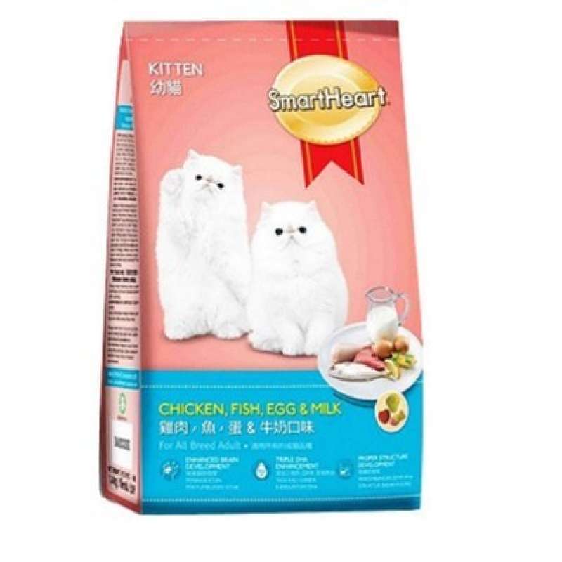 Jual Smart Heart Cat Food Kitten Chicken Fish Milk 7kg - Makanan Kucing ...