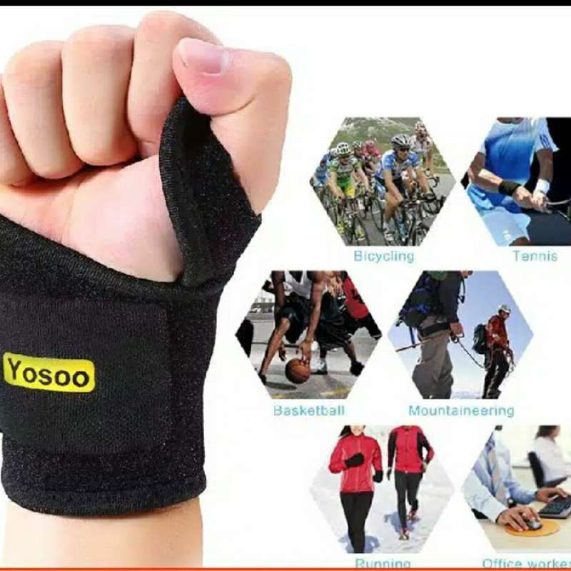 Jual wrist support /wrist band /deker pergelangan tangan yosoo di ...