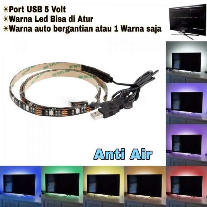 Jual Lampu Led Dekorasi 5050 RGB Pita Strip Berwarna 5 Volt USB Control ...