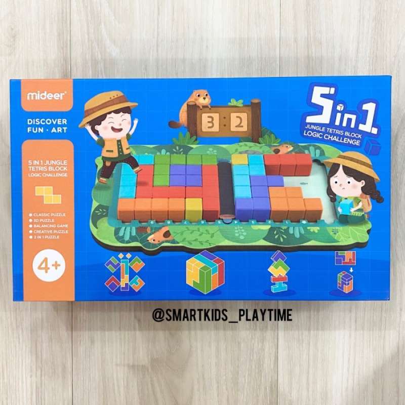 Jual Mideer 5in1 Jungle Tetris Block Logic Challenge di Seller Mama ...