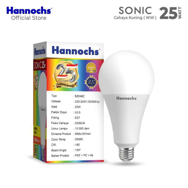 Promo Hannochs Lampu Led Sonic 25 Watt - Cahaya Kuning Diskon 38% Di ...
