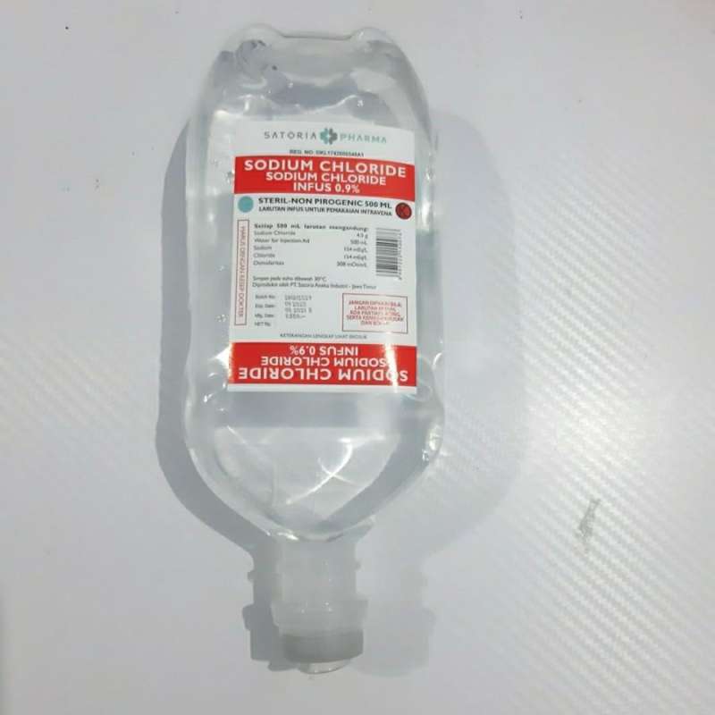 Jual Nacl Na Cl 0,9 % Cairan Infus 500 Ml Untuk Cuci Hidung Dan Luka Di Seller Untungadaobat ...