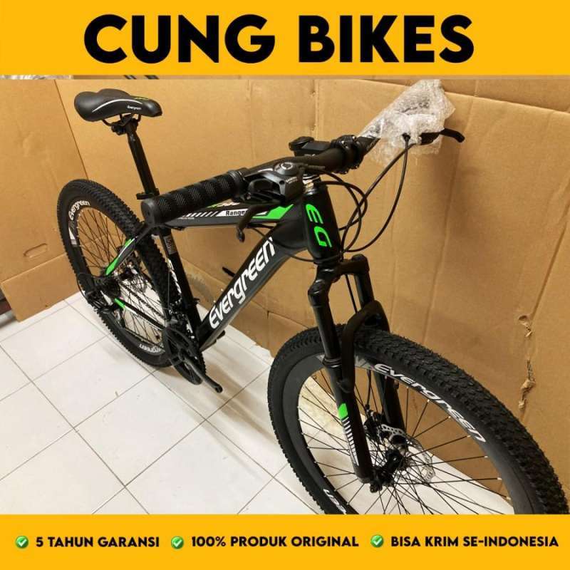 Promo Sepeda Gunung Mtb 26 Inch Evergreen 580 Velg Tinggi 24 Speed Disc ...