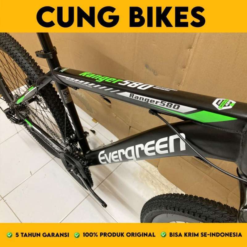 Promo Sepeda Gunung Mtb 26 Inch Evergreen 580 Velg Tinggi 24 Speed Disc ...