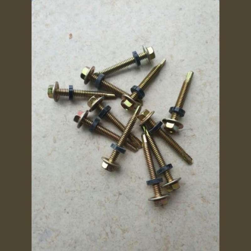Jual Mur Baut Roofing Skrup Sekrup Self Drilling Drylling Screw 12 Kali ...