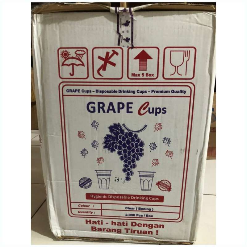 Jual Cup Anggur / Gelas Plastik Aqua/ Gelas Kopi Plastik 1dus Kode 161 ...