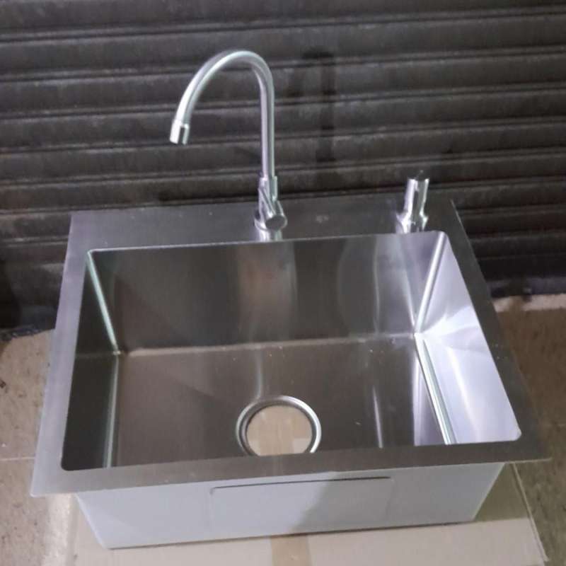 Jual Kitchen Sink 6045 Stainless Sus 304 Paket Kran Lengkap Bcp 6045 ...