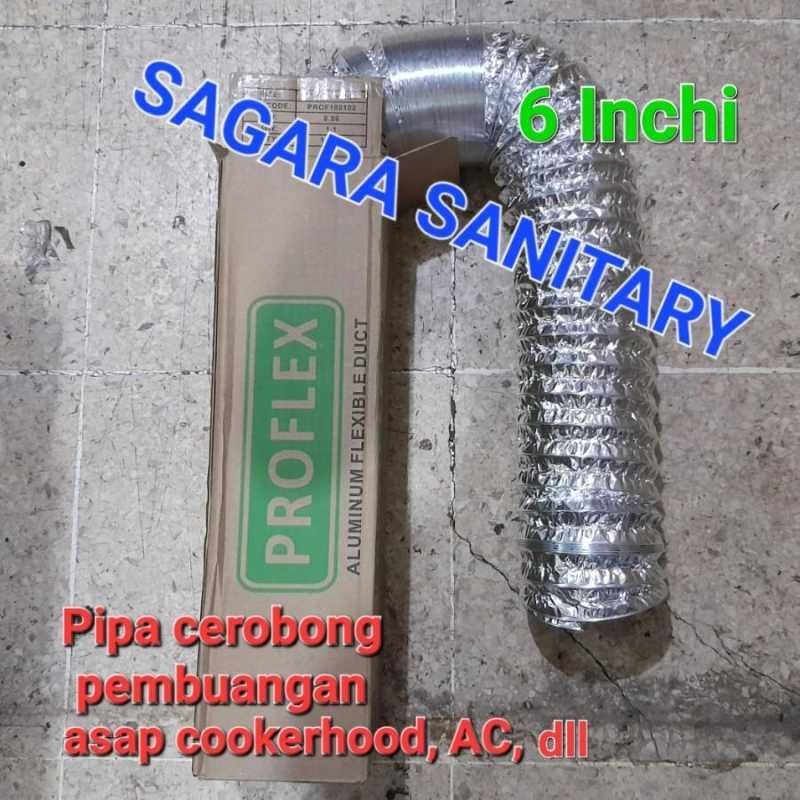 Jual Pipa Exhaust Fan Alumunium 6 Inchi / Pipa Cerobong Asap / Pipa Ac ...