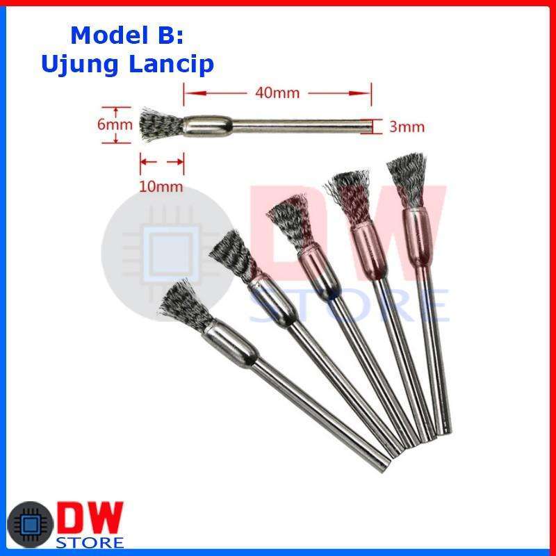 Jual Sikat Kawat Baja Mini Grinder Wire Brush Bor Gerinda Mini Drill Di ...