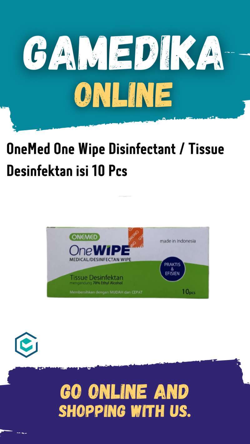 Jual ONEMED ONE WIPE DISINFECTANT (TISSUE DESINFEKTAN ISI 10 PCS) di ...