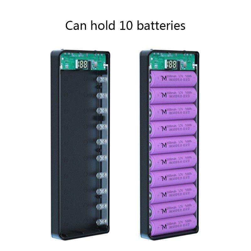 Jual Casing Powerbank 10x18650 Dengan Dua Port Usb Dan Layar Lcd di ...