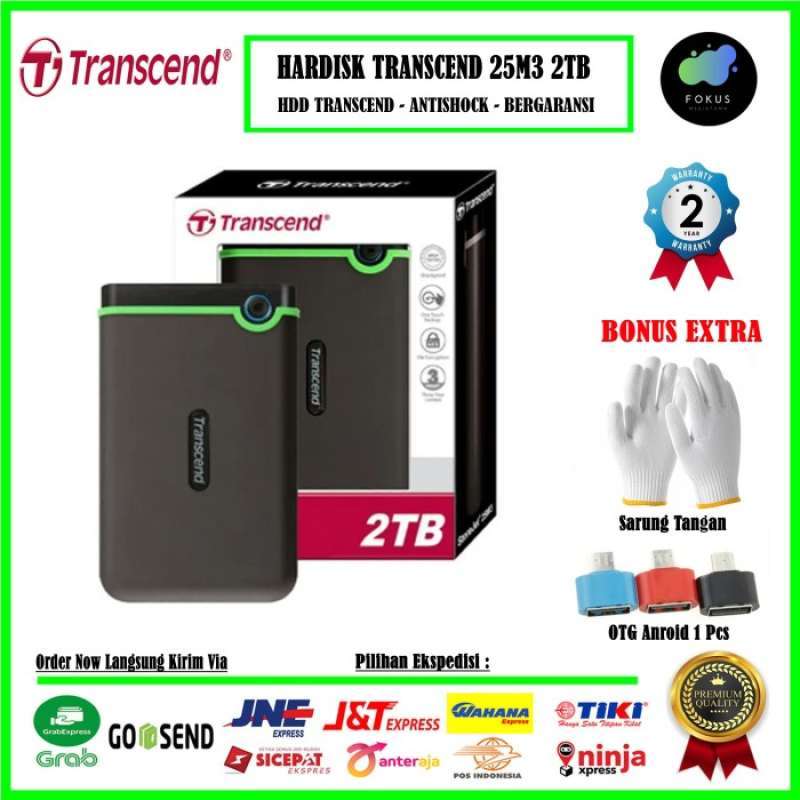 Promo Transcend Storejet 25M3 2Tb - Hdd Hardisk External - Bonus Extra ...