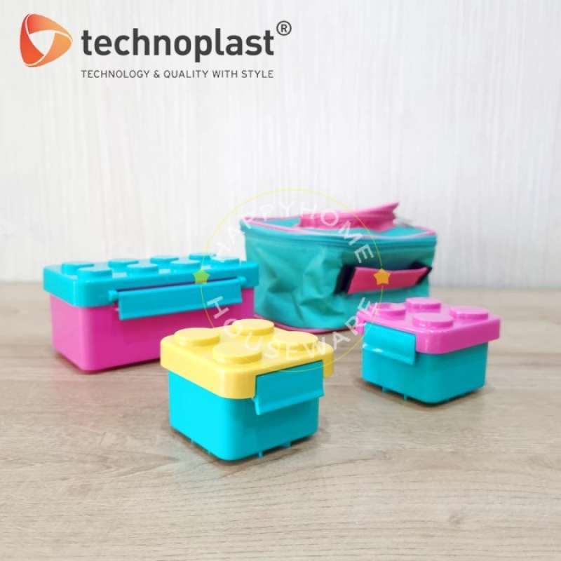 Promo Technoplast Big Block Lunch Box Set / Tempat Makan/bekal Lego ...