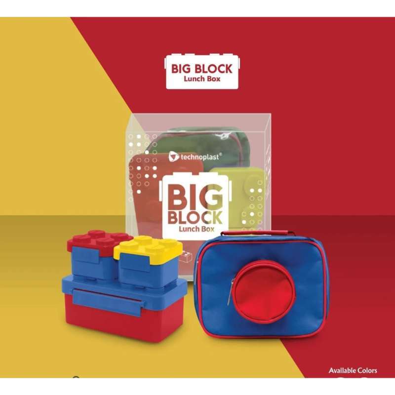 Promo Technoplast Big Block Lunch Box Set / Tempat Makan/bekal Lego ...
