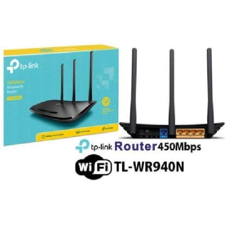 Jual TP-LINK TL-WR940N N450 Wi-Fi Router 450Mbps at 2.4GHz 5 10/100M ...