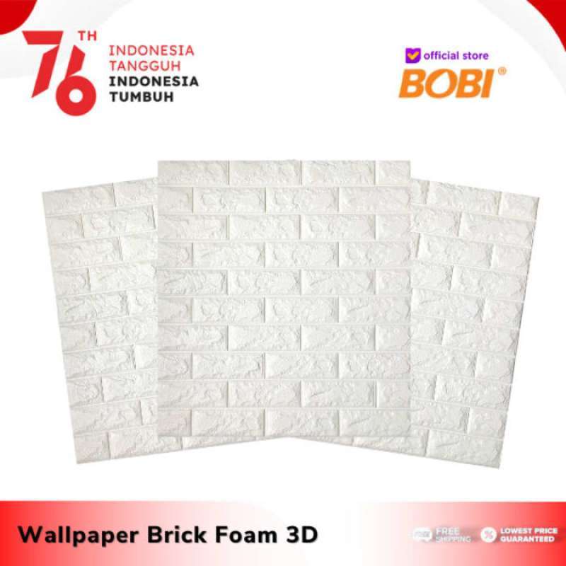 Jual Unik Wallpaper 3D Brickfoam Bata Putih /Wallpaper 3D Model Motif ...