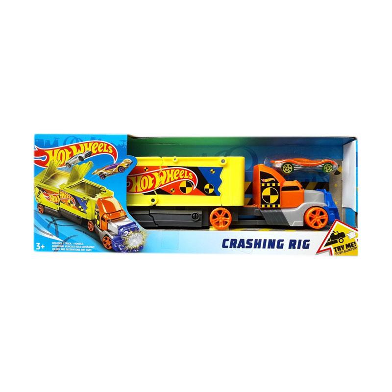 Jual HotWheels Transporter Crashing Rig Truck Set Die Cast [Original ...