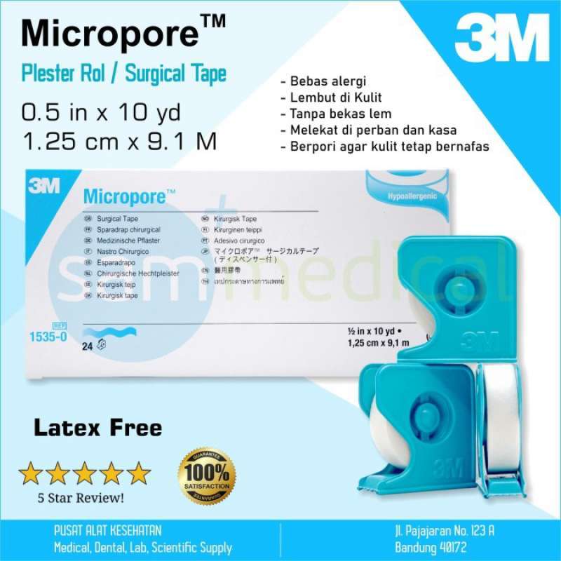 Jual 3M Micropore 0.5 Inch Original Packing pcs di Seller SAM MEDICAL Official Store - Arjuna ...