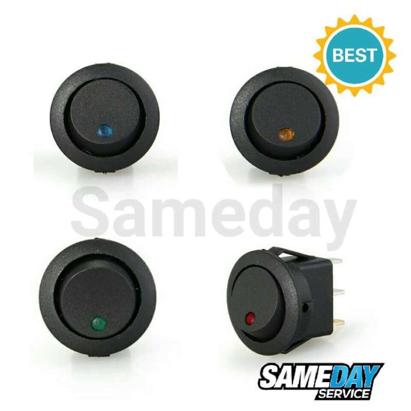 Jual Saklar On Off Led Push Button Rocker Switch 12VDC 3 Pin di Seller ...