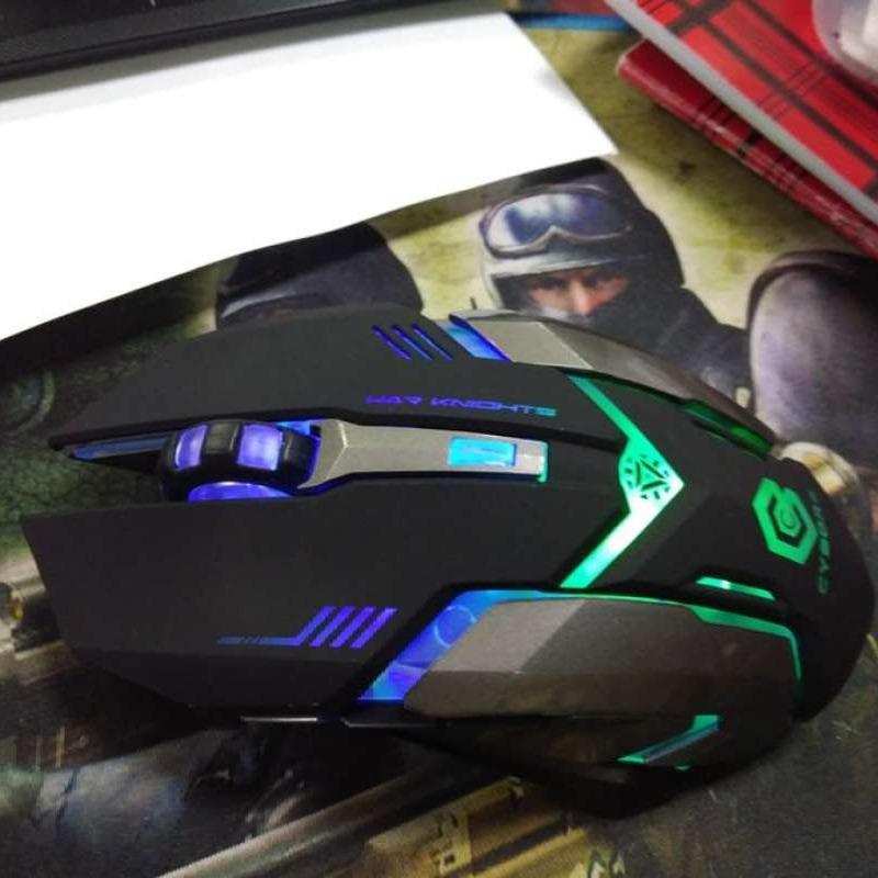 Jual MOUSE GAMING WIRELESS RECHARGEABLE CYBORG C1 WARKNIGHTS di Seller ...