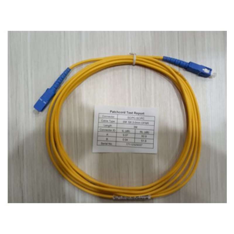 Jual Kabel Fiber Optic Patch Cord Warna Kuning 3M - FO Patch Cord Single Mode SC-SC di Seller M ...
