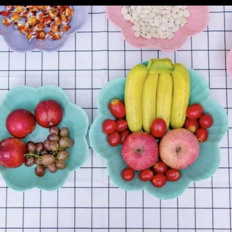 Jual Piring Snack Dan Buah Peralatan Makan / Piring Makan Motif Buah Di ...