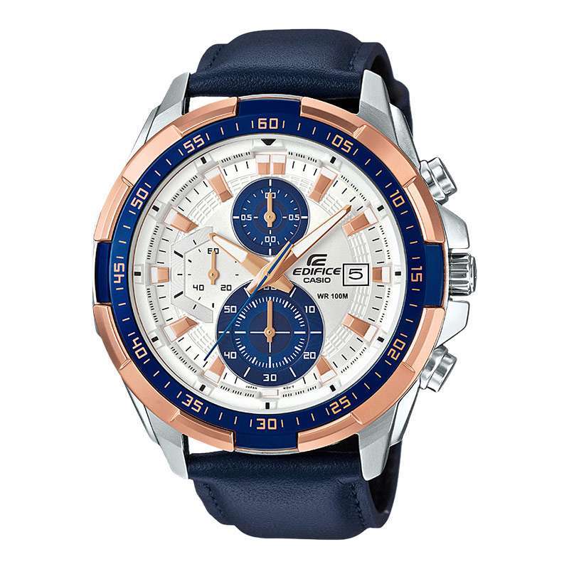 Jual Casio Edifice EFR-539L-7CVUDFChronograph Men Dual Tone Dial Blue ...