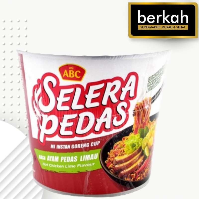 Jual MIE ABC CUP SELERA PEDAS RASA AYAM PEDAS LIMAU 60 GRAM di Seller ...