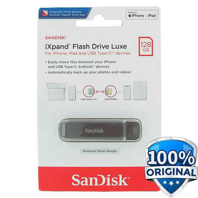 Jual Sandisk Ixpand Flashdisk Drive Luxe Usb Type C + Lightning ...